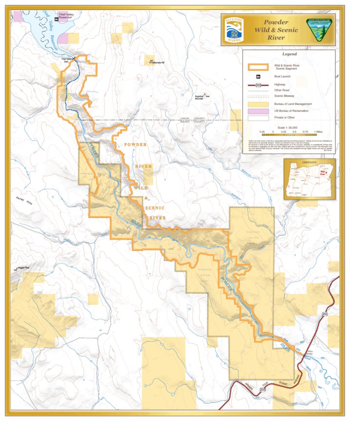 Powder River Wild and Scenic River Map by Bureau of Land Management ...