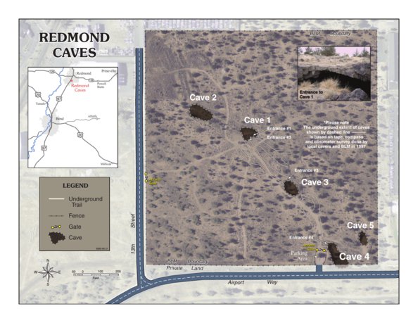 Redmond Caves Map by Bureau of Land Management - Oregon | Avenza Maps