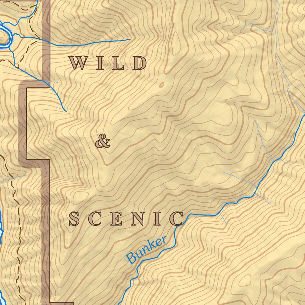 Rogue Wild and Scenic River, Wild Segment Map by Bureau of Land ...