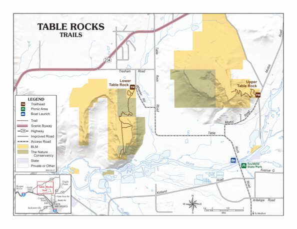 Table Rocks Trails Map by Bureau of Land Management - Oregon | Avenza Maps