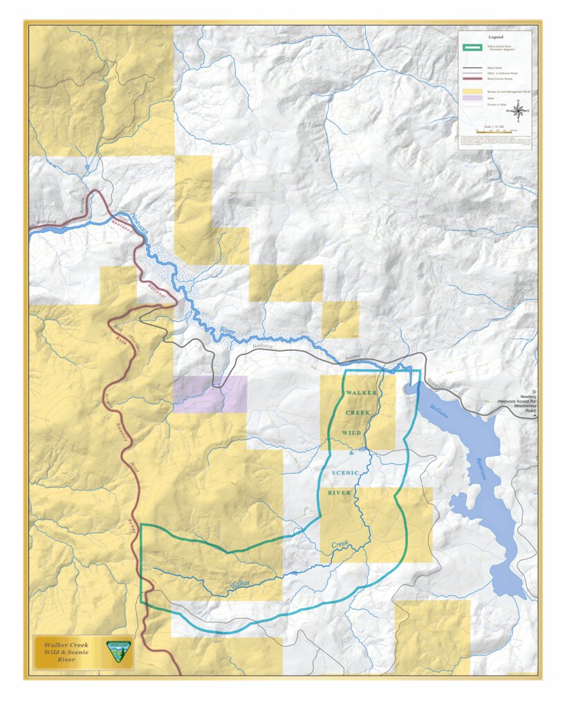 Walker Creek Wild and Scenic River Map by Bureau of Land Management ...