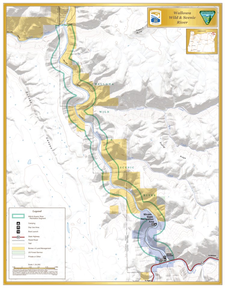 Wallowa Wild and Scenic River Map by Bureau of Land Management - Oregon ...