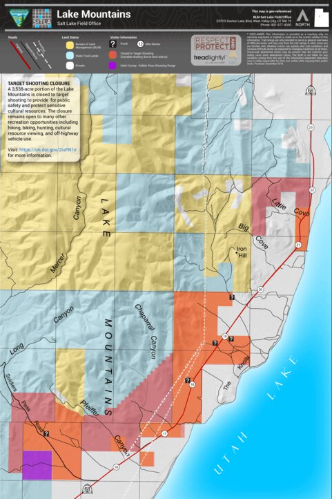BLM Utah Lake Mountains Map by Bureau of Land Management - Utah ...