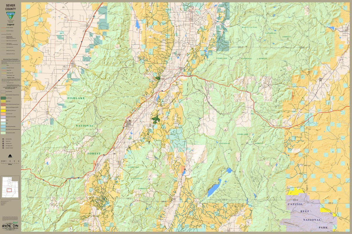 BLM Utah Sevier County Map by Bureau of Land Management - Utah | Avenza ...