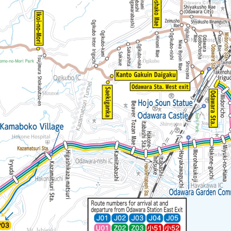 Izu/Hakone Bus route Map by Buyodo corp. | Avenza Maps