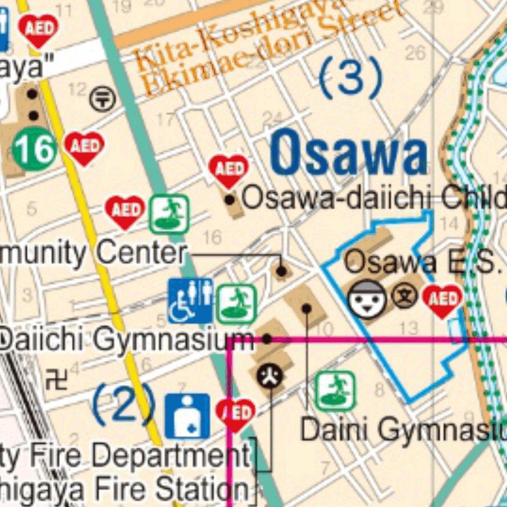 Koshigaya Guide Map English Version by Buyodo corp. | Avenza Maps