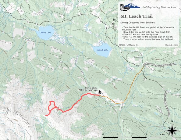 Mount Leach Hiking Trail (2025) Map by BV Backpackers | Avenza Maps