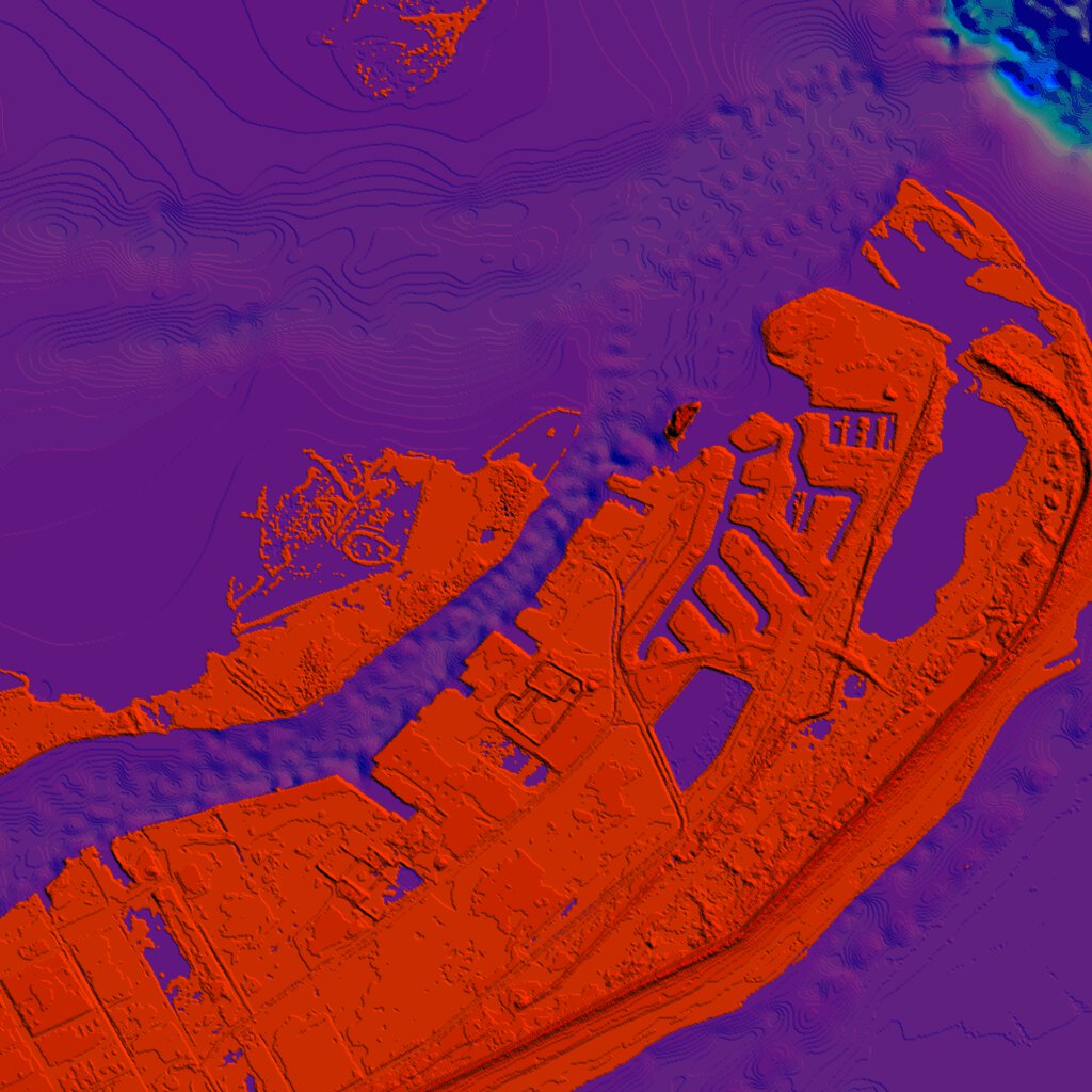 Grand Isle 3D Topo bathymetric DEM Map by Cajun Mapping | Avenza Maps