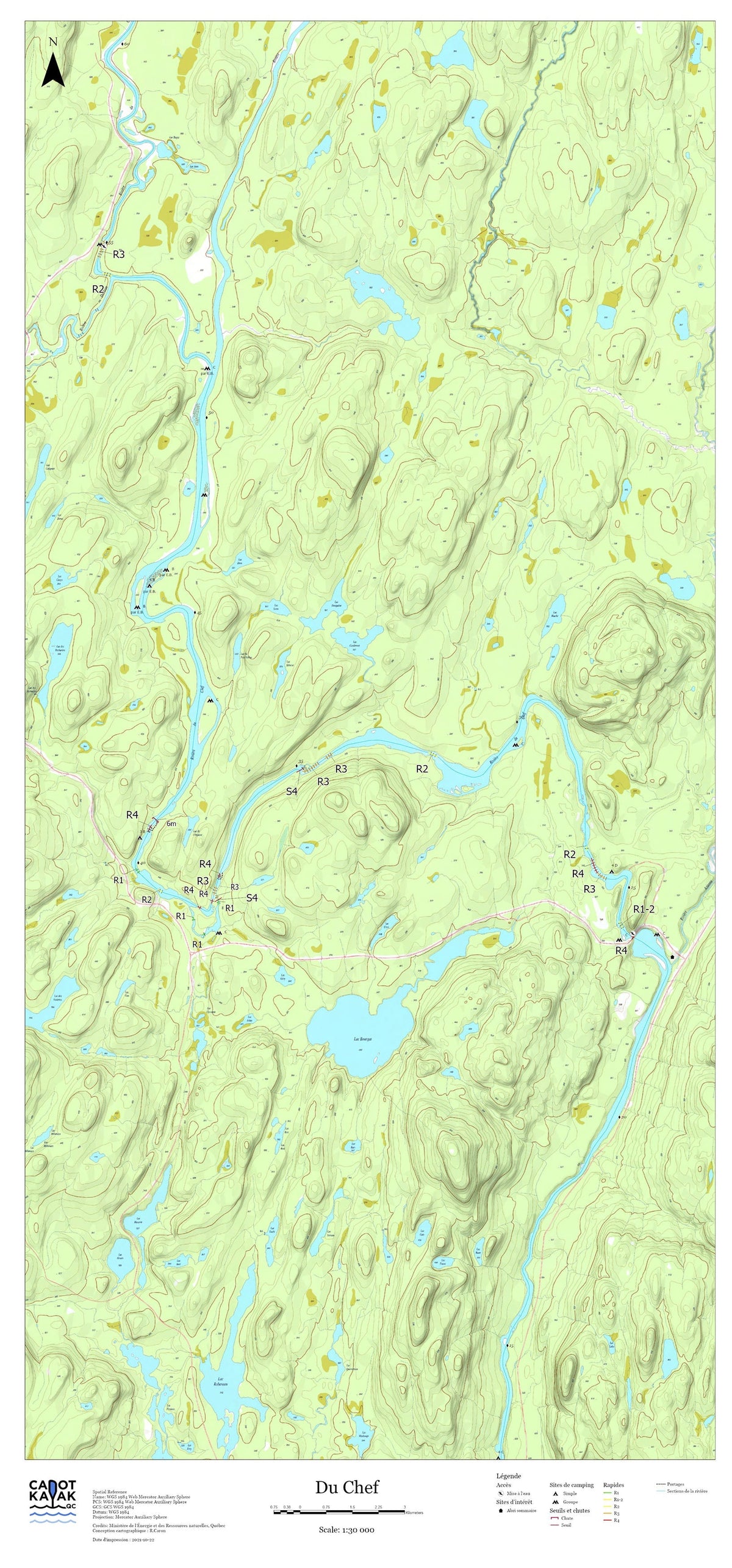 Rivière Du chef Map by Canot Kayak Quebec | Avenza Maps