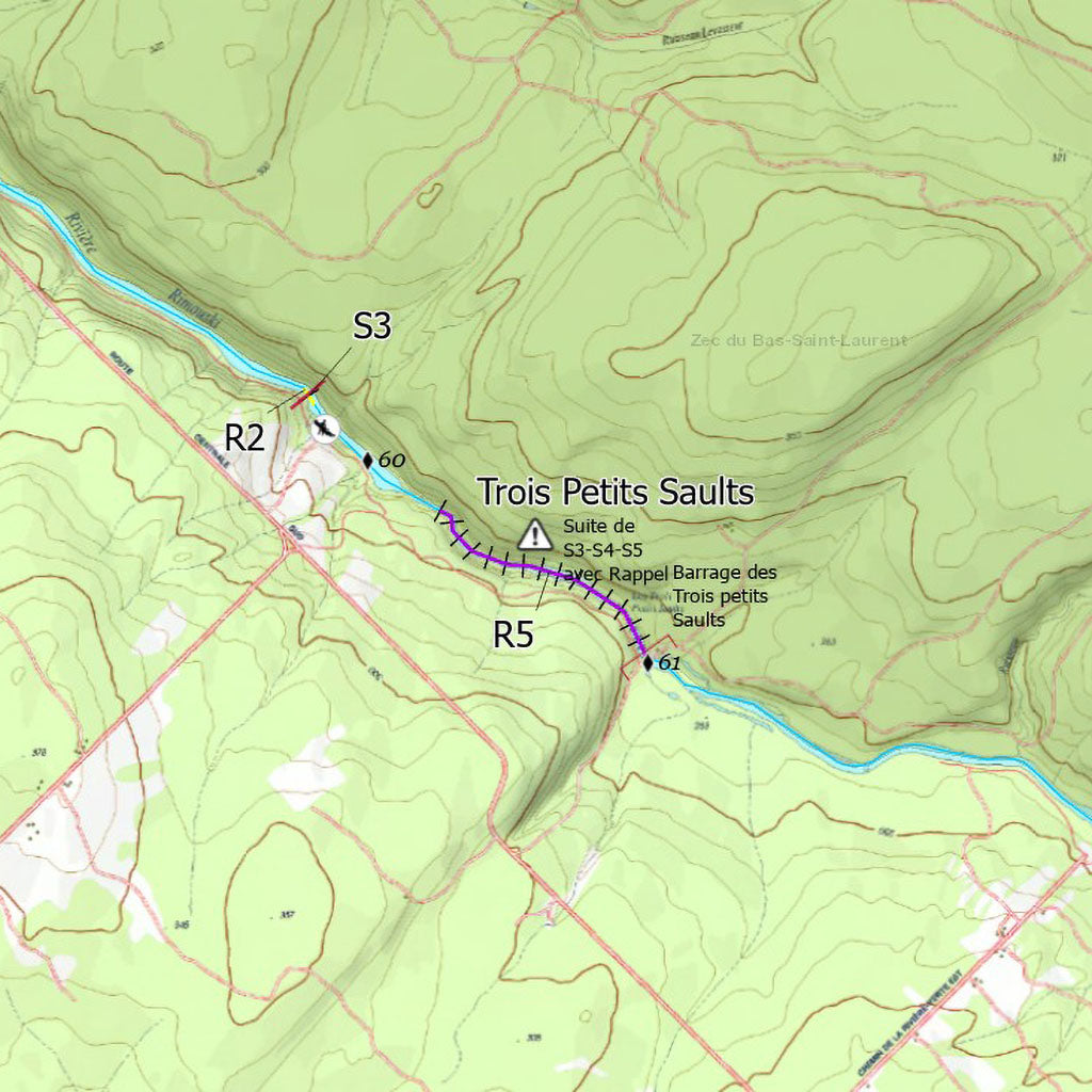 Rivière Rimouski Map by Canot Kayak Quebec | Avenza Maps