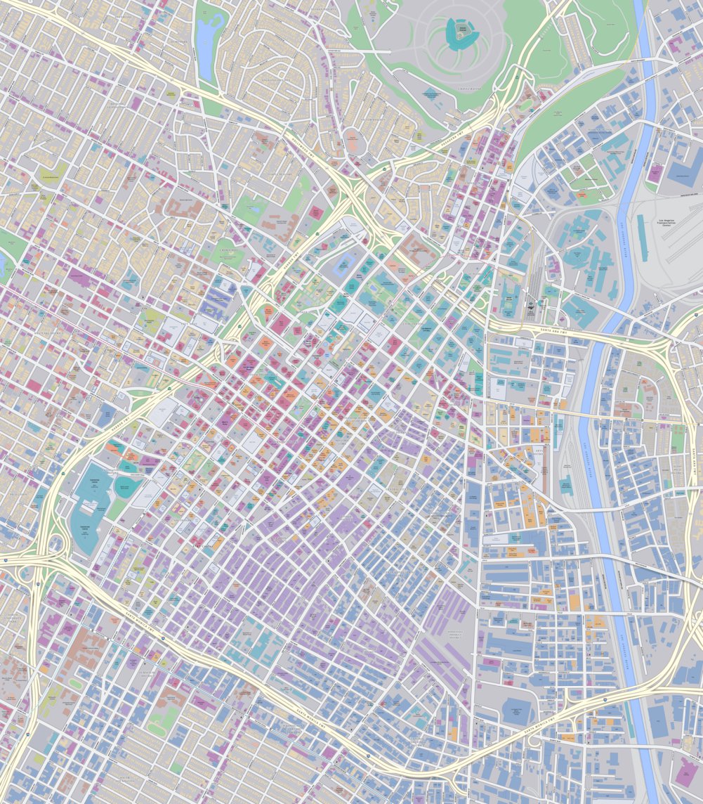 Downtown Los Angeles Map by Cartifact | Avenza Maps