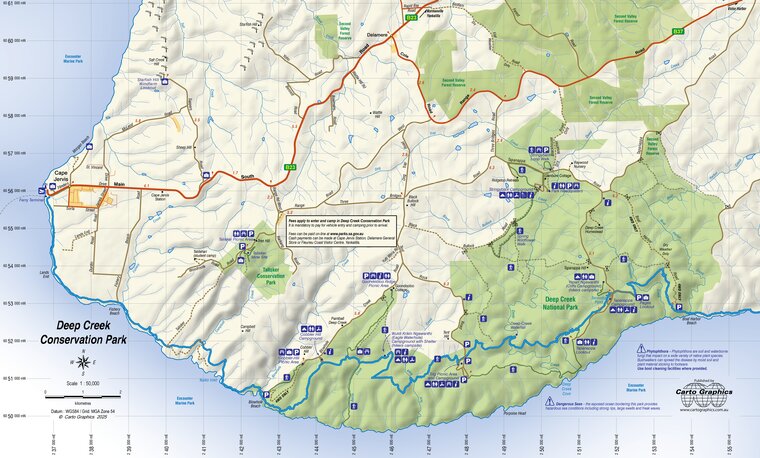 Deep Creek National Park Map by Carto Graphics | Avenza Maps