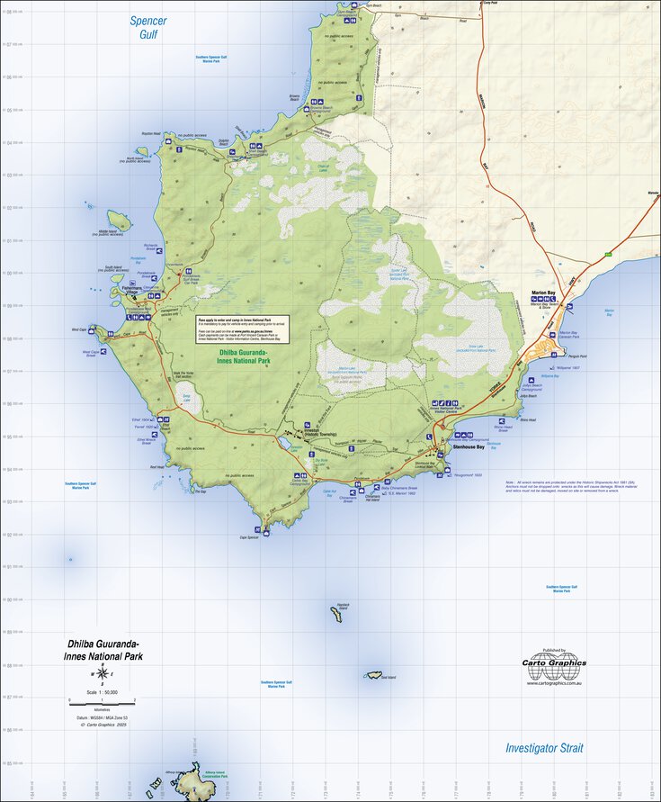 Innes National Park Map by Carto Graphics | Avenza Maps