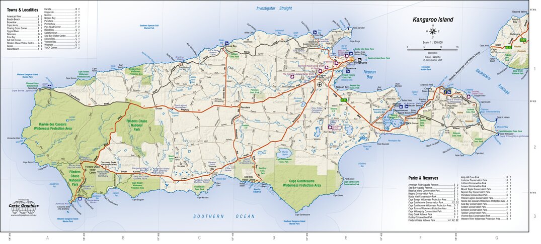 Kangaroo Island Map by Carto Graphics | Avenza Maps