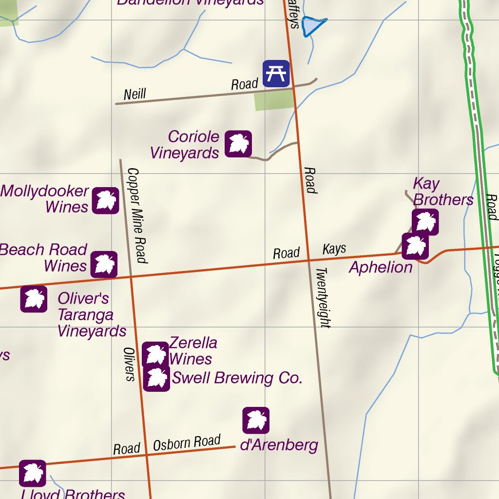 McLaren Vale Wine Region Map by Carto Graphics | Avenza Maps