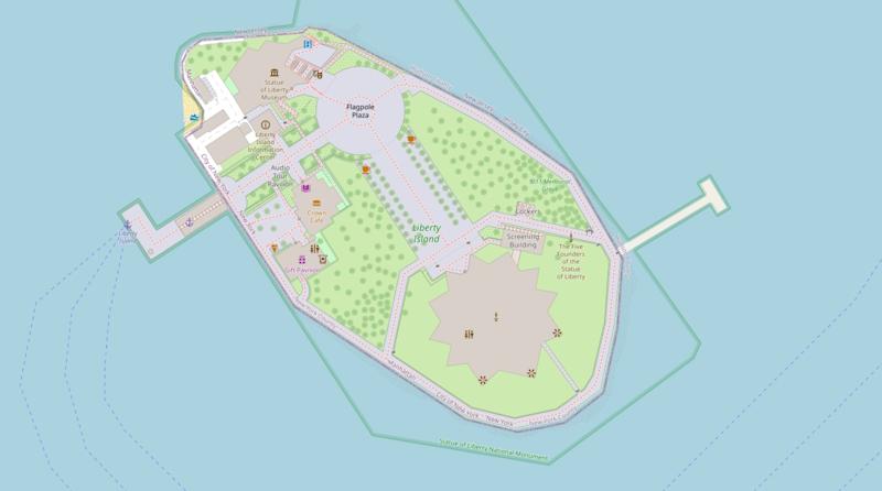 Liberty Island Map by CartoonMaps | Avenza Maps