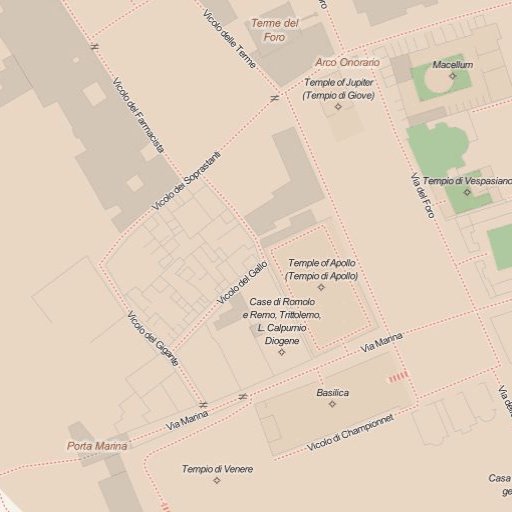 The Archaeological Site of Pompeii / Scavi di Pompei Map by CartoonMaps ...