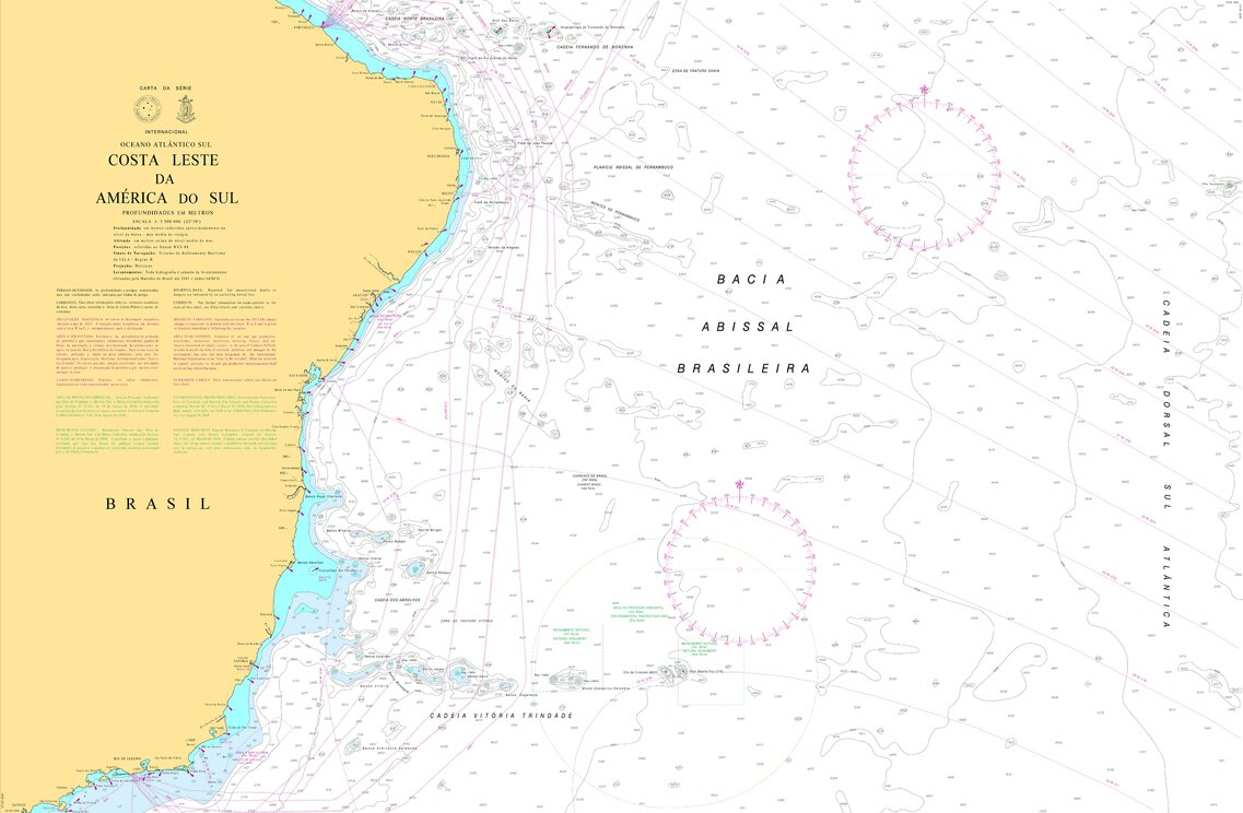 COSTA LESTE DA AMÉRICA DO SUL (20) Map by Centro de Hidrografia da ...