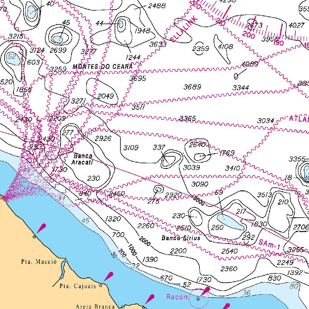 COSTA NORDESTE DA AMÉRICA DO SUL (10) Map by Centro de Hidrografia da ...