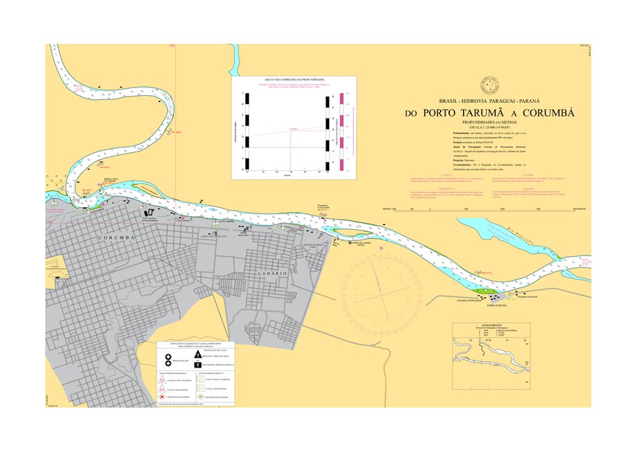 DO PORTO TARUMÃ A CORUMBÁ (3365) Map by Centro de Hidrografia da ...