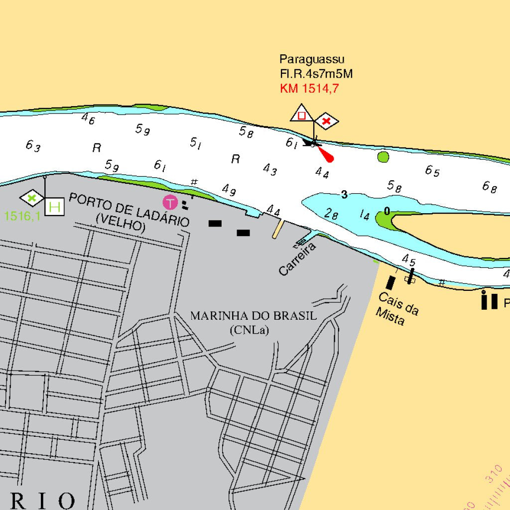 DO PORTO TARUMÃ A CORUMBÁ (3365) Map by Centro de Hidrografia da ...