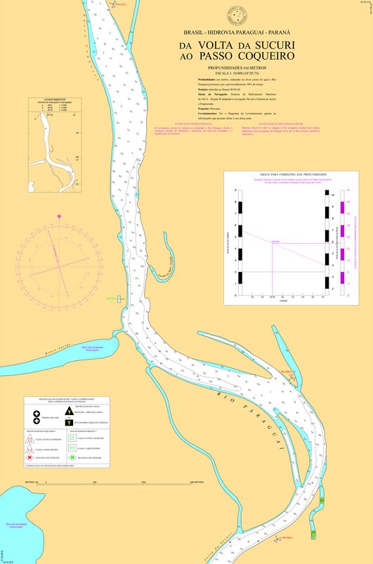 JUSANTE E MONTANTE DO BRAÇO ANTIGO (3384) Map by Centro de Hidrografia ...