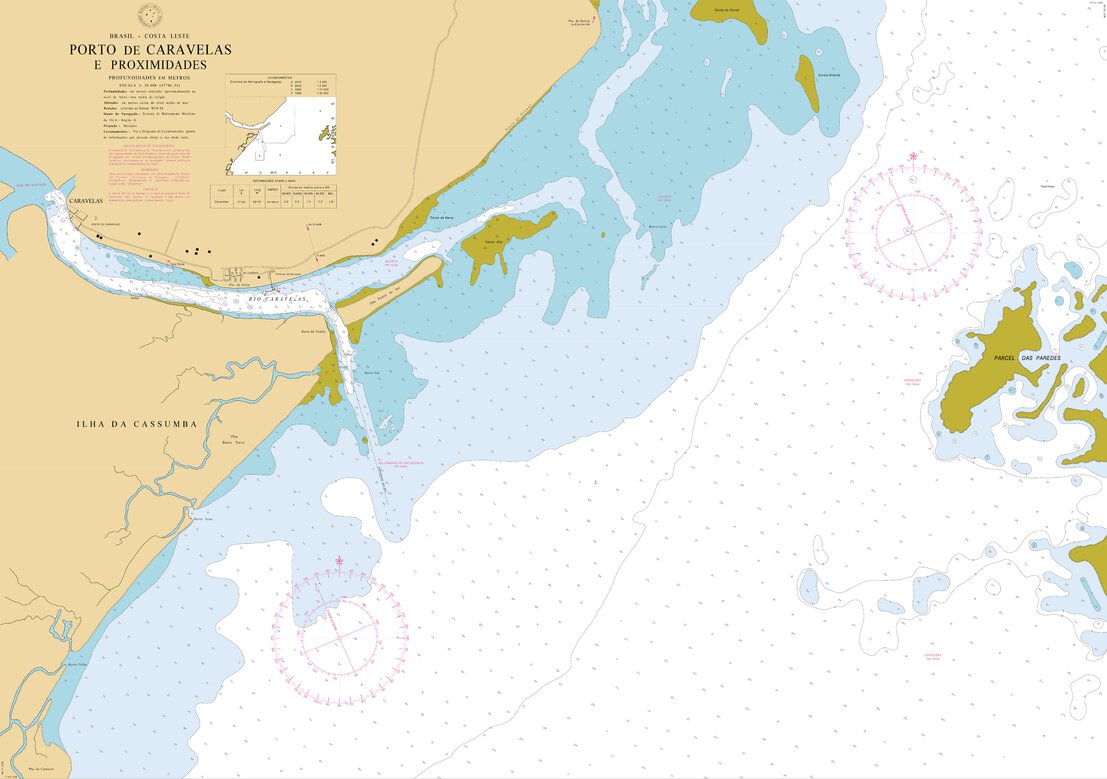 PORTO DE CARAVELAS E PROXIMIDADES (1312) Map by Centro de Hidrografia ...