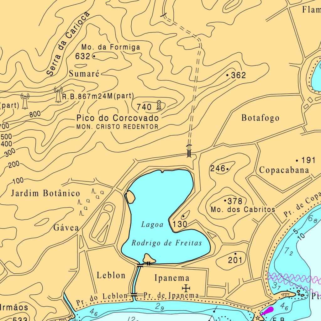 PROXIMIDADE DA BAÍA DE GUANABARA (1506) Map by Centro de Hidrografia da ...
