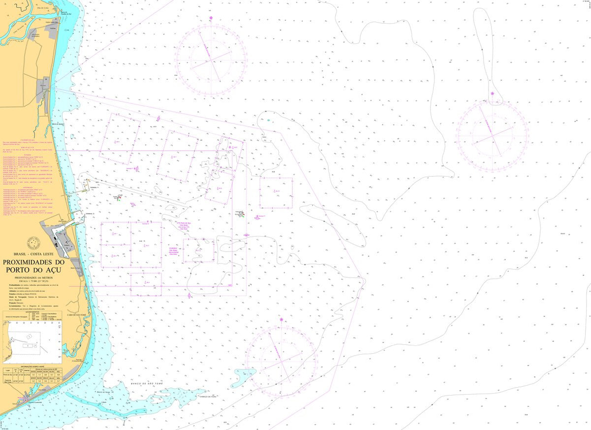 PROXIMIDADES DO PORTO DE AÇU (1406) Map by Centro de Hidrografia da ...