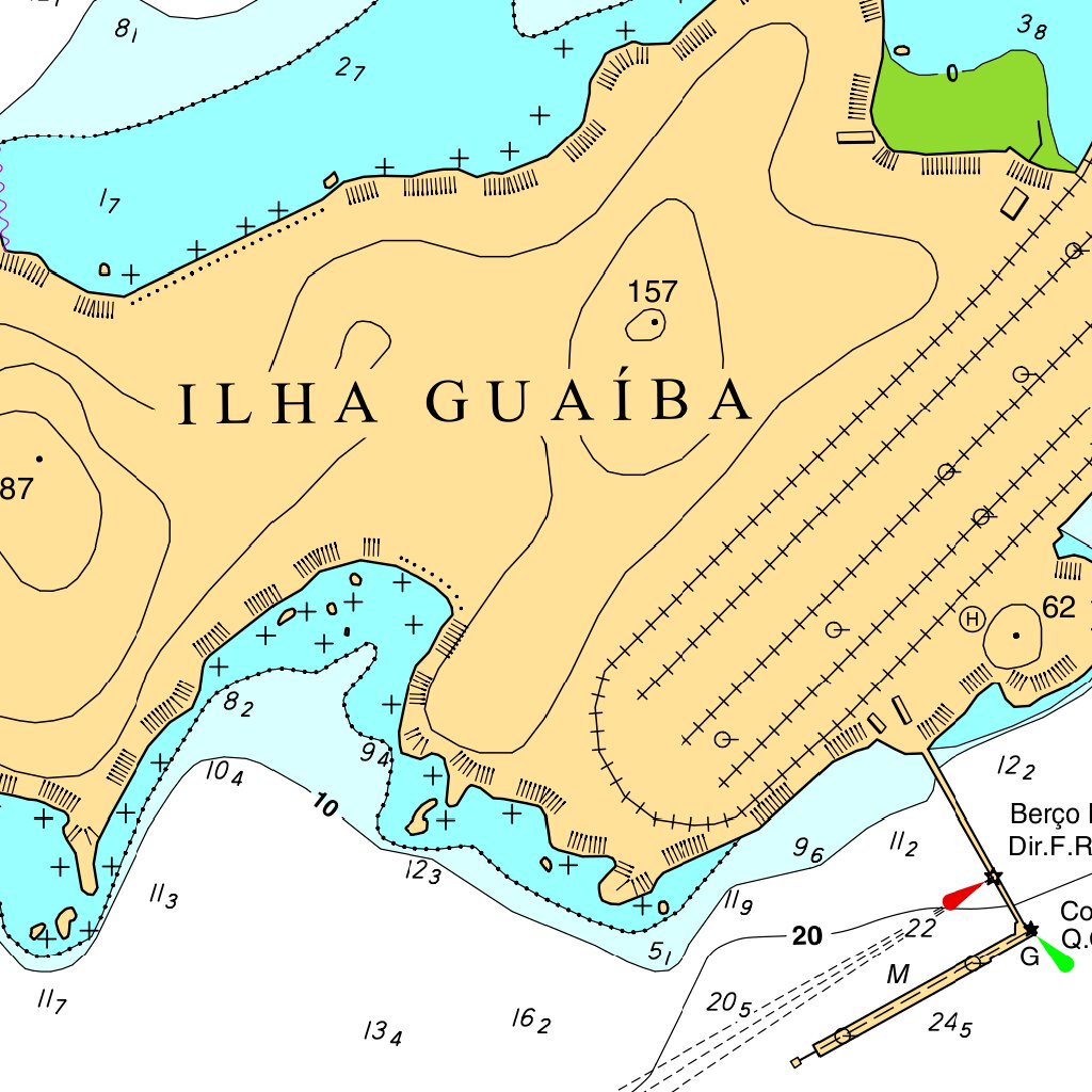 TERMINAL MARÍTIMO DA ILHA GUAÍBA (1624) Map by Centro de Hidrografia da ...