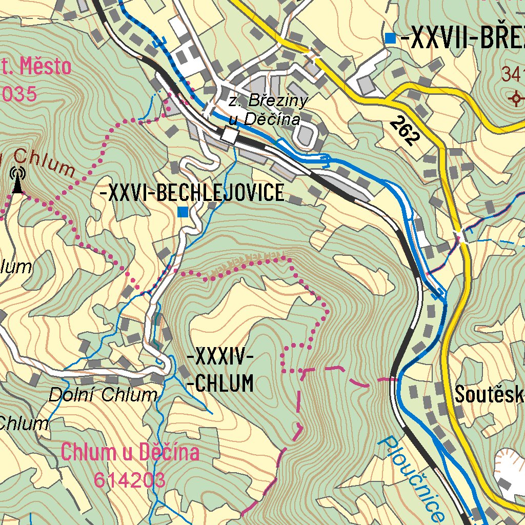 Děčín (0204-B) Map by Cesky urad zememericky a katastralni | Avenza Maps