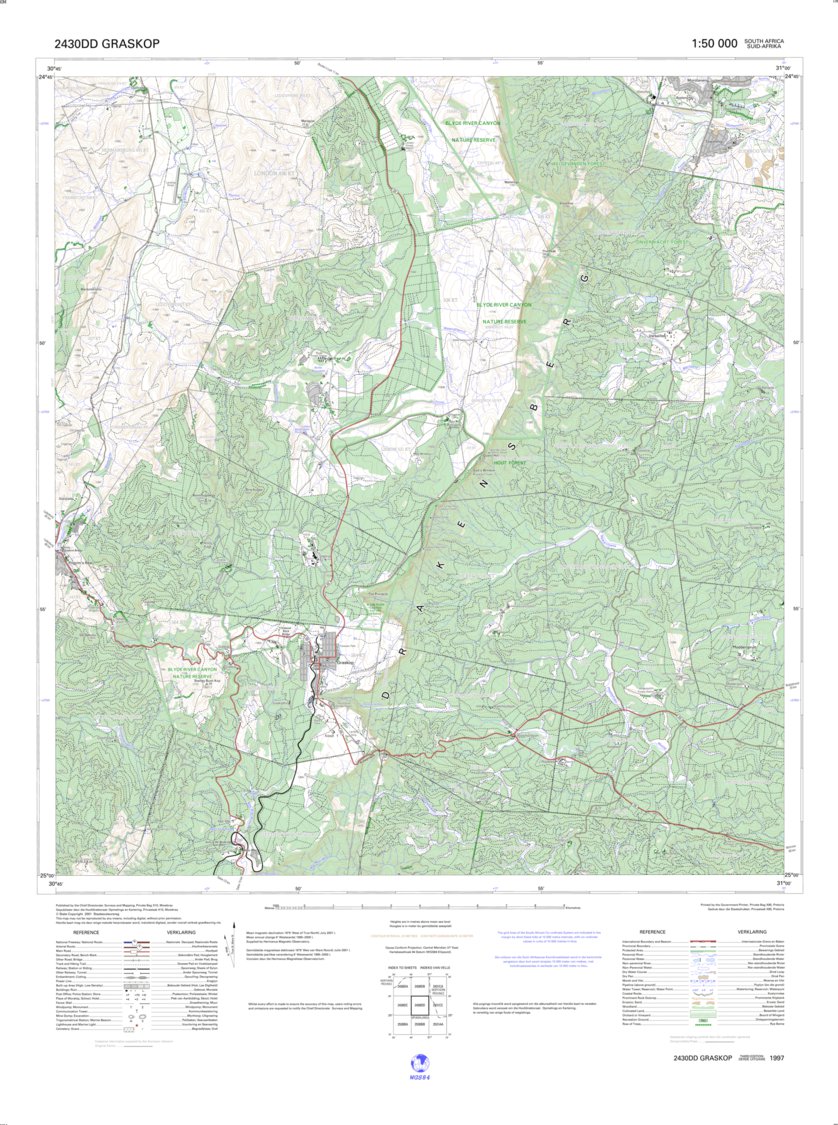 2430DD GRASKOP Map by Chief Directorate: National Geo-spatial ...