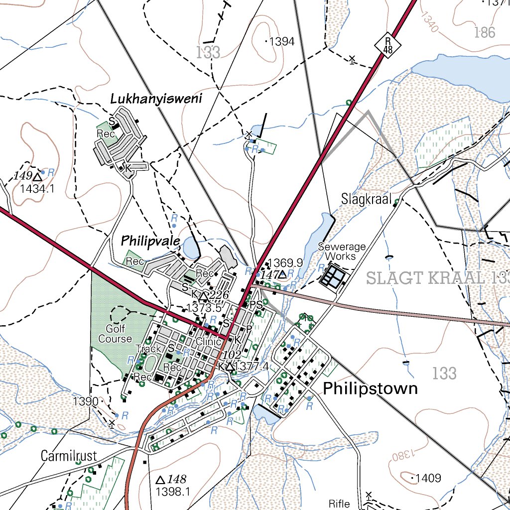3024AD PHILIPSTOWN Map by Chief Directorate: National Geo-spatial ...