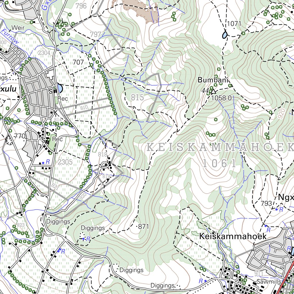 3227CA KEISKAMMAHOEK Map by Chief Directorate: National Geo-spatial Information | Avenza Maps