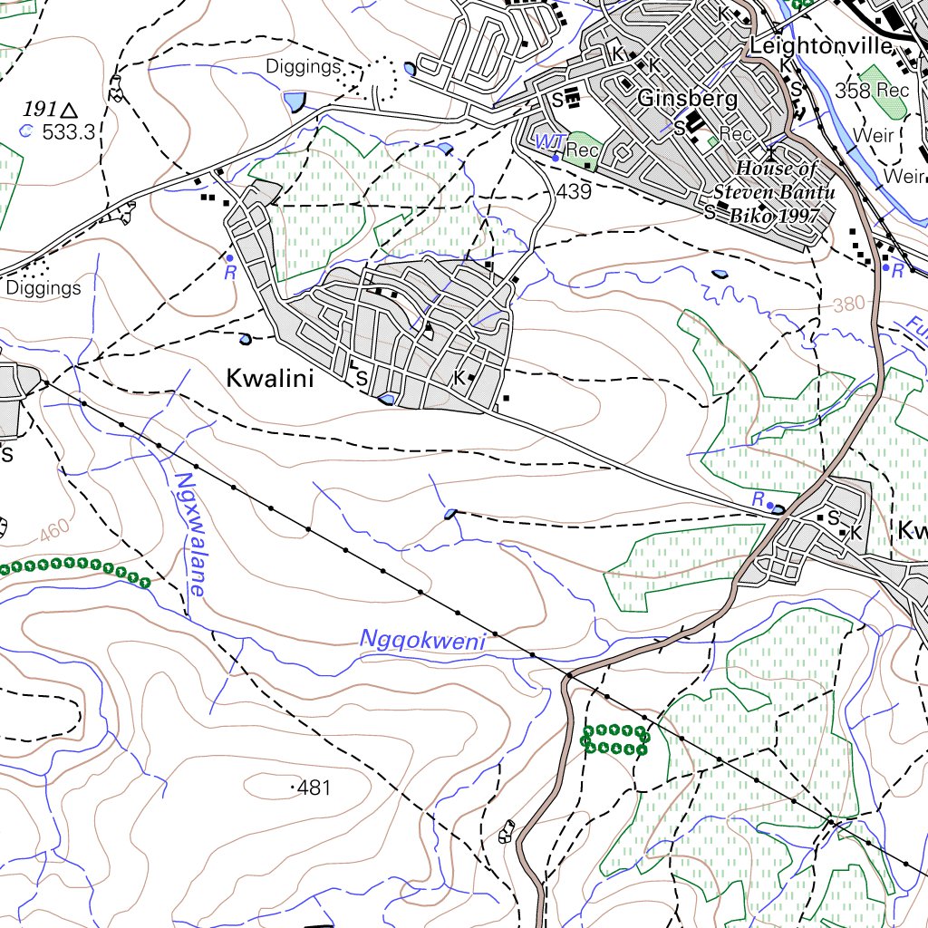 3227CD KING WILLIAM'S TOWN Map by Chief Directorate: National Geo ...