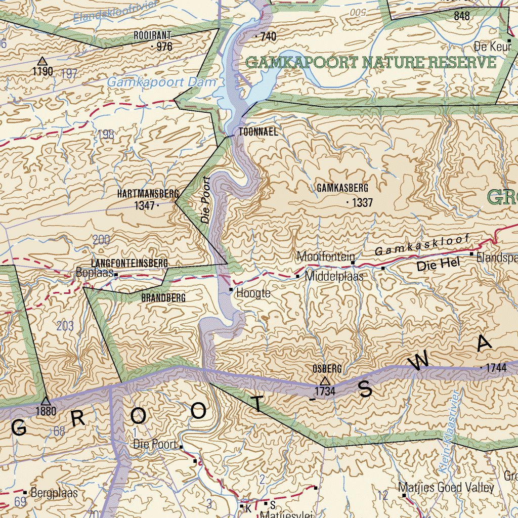 3320 Ladismith Map by Chief Directorate: National Geo-spatial ...