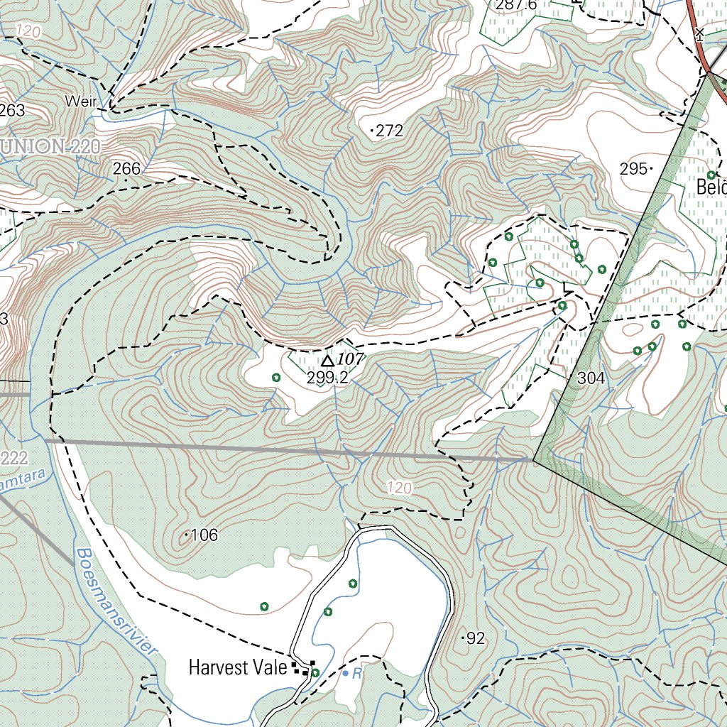 3326DA & 3326DC BOESMANSRIVIERMOND Map by Chief Directorate: National ...