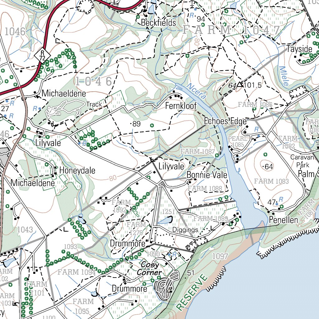 3327BA & 3327BC KIDD'S BEACH Map by Chief Directorate: National Geo ...