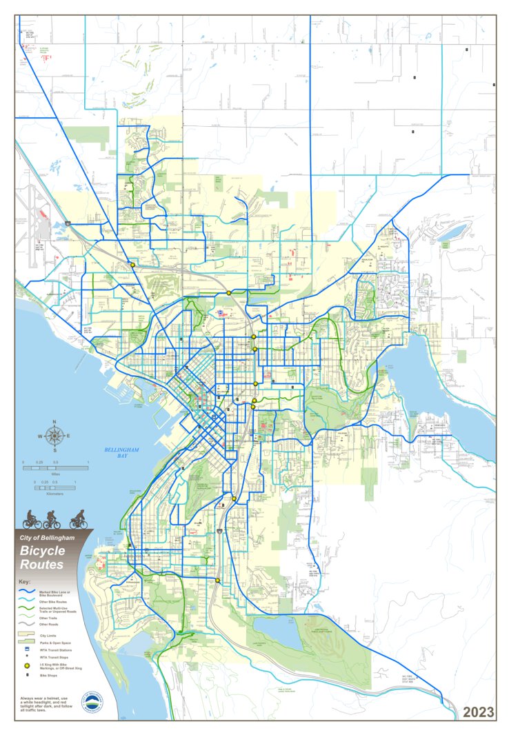 City of Bellingham Bike Map by City of Bellingham | Avenza Maps