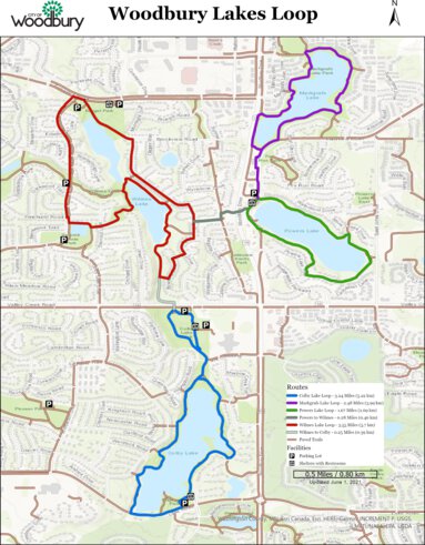 Woodbury Lakes Loop Map by City of Woodbury, MN | Avenza Maps