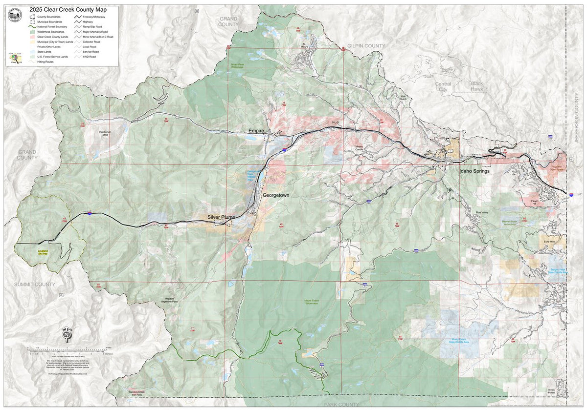 Clear Creek Map Physical 3D Map Of Clear Creek County