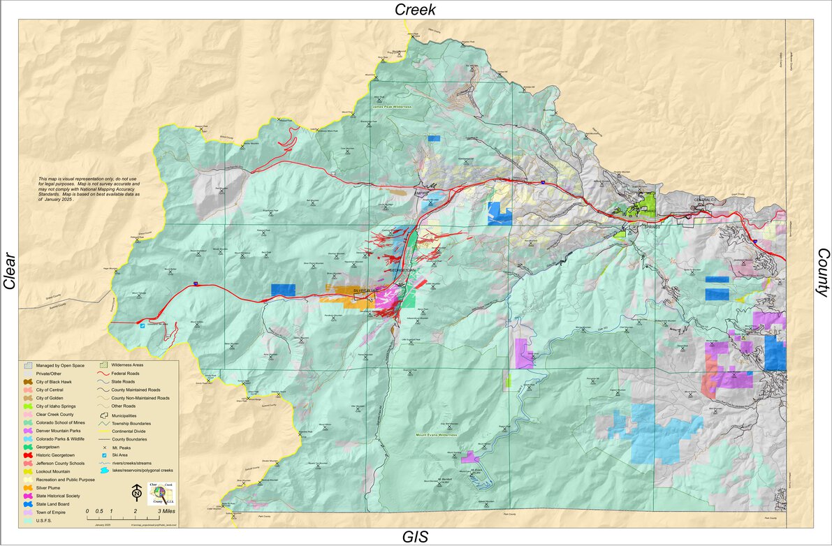 Clear Creek County Public Lands Map by Clear Creek County | Avenza Maps