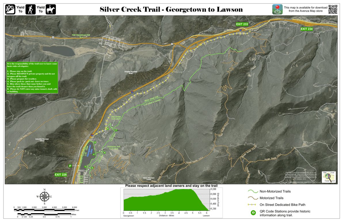 Silver Creek Trail Map by Clear Creek County | Avenza Maps
