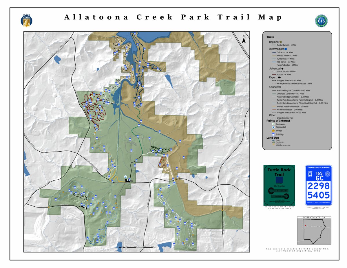 Allatoona Creek Trail Map by Cobb County | Avenza Maps