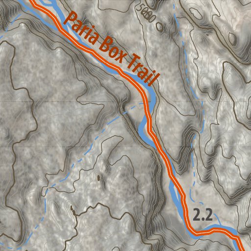 Old Spanish National Historic Trail - The Paria Box Map by Coconino ...