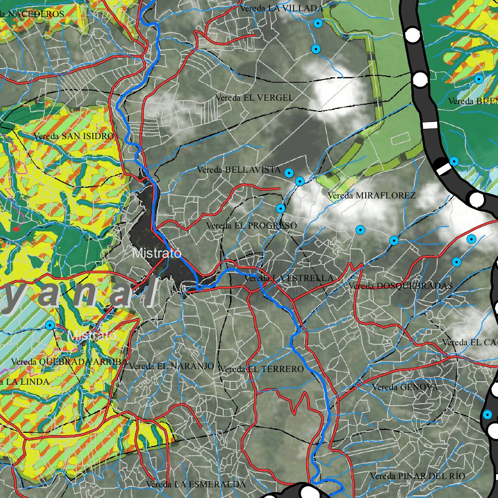 CARDER Mapa Base Mistrató Map by Independant | Avenza Maps
