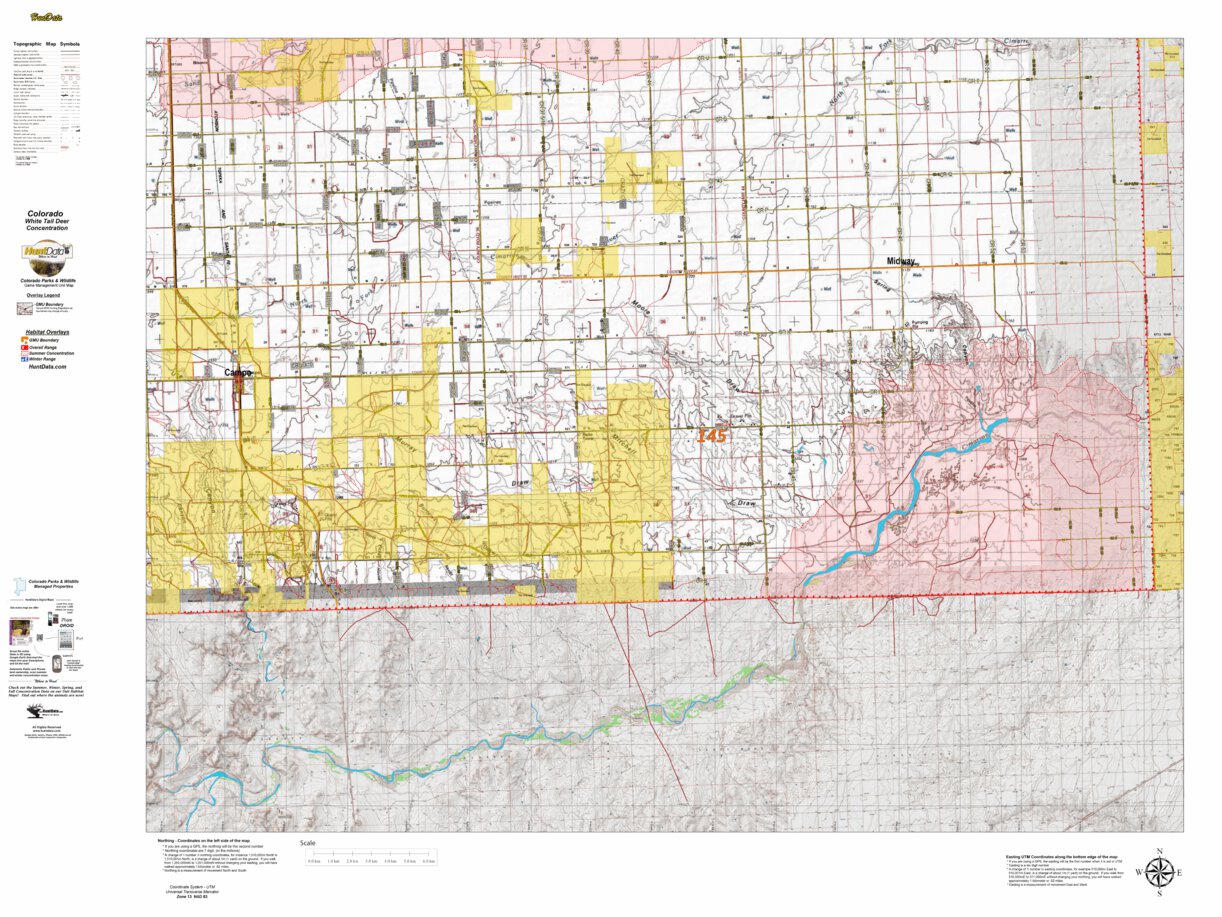 CO_145_White_Tail_Deer_Habitat Map by Colorado HuntData LLC | Avenza Maps