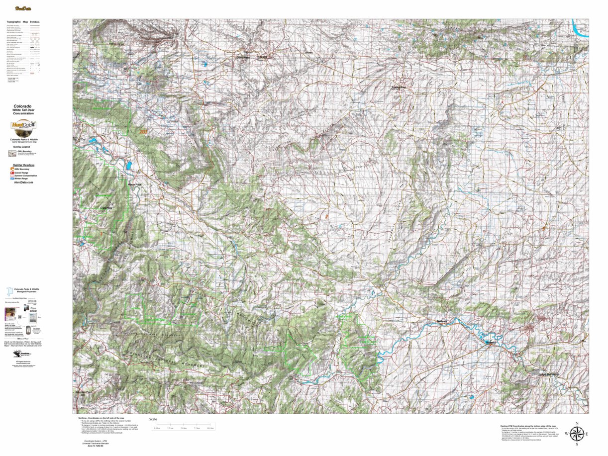 CO_2_White_Tail_Deer_Habitat Map by Colorado HuntData LLC | Avenza Maps