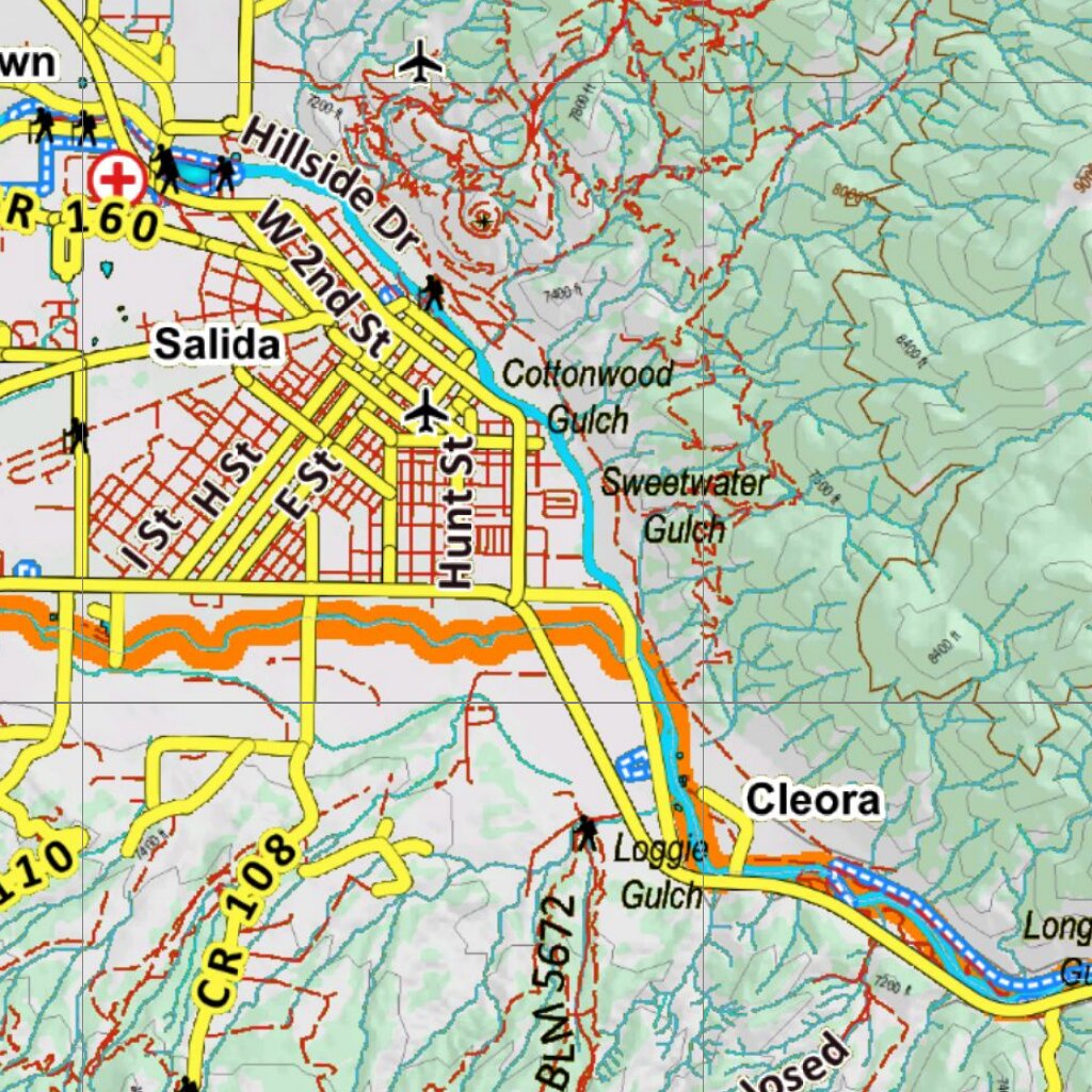 Co Bighorn Sheep Unit S47 Topo with Unit Boundaries Map by Colorado ...