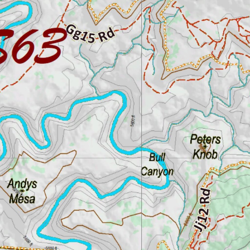 Co Bighorn Sheep Unit S63 Topo with Unit Boundaries Map by Colorado ...